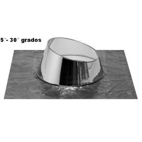 Salida techo tubería inoxidable con cubreaguas Aisi 304